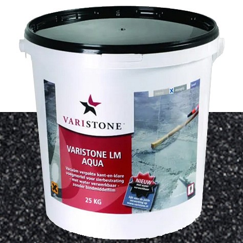 Varistone lm aqua voegen vanaf 3 mm kant & klaar basalt 25 kg emmer ...